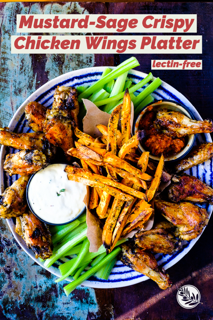 Mustard-Sage Crispy Chicken Wing Platter - Creative in My Kitchen