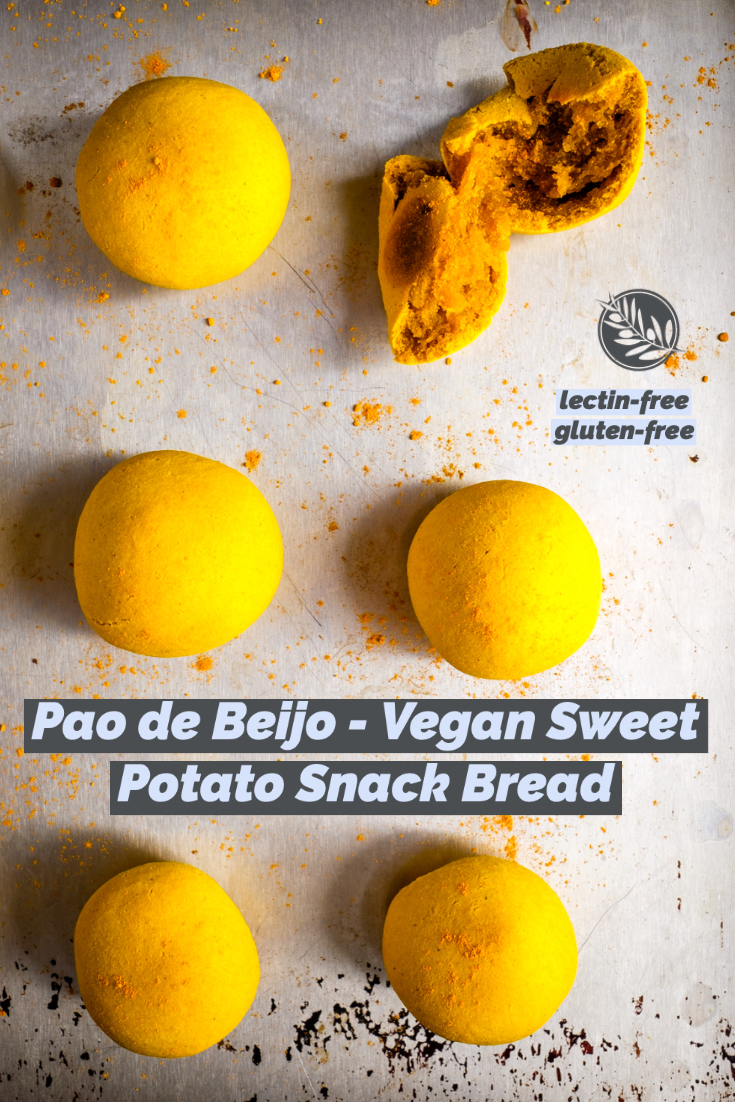 Pao de Beijo - Vegan Sweet Potato Snack Bread - Creative in My Kitchen