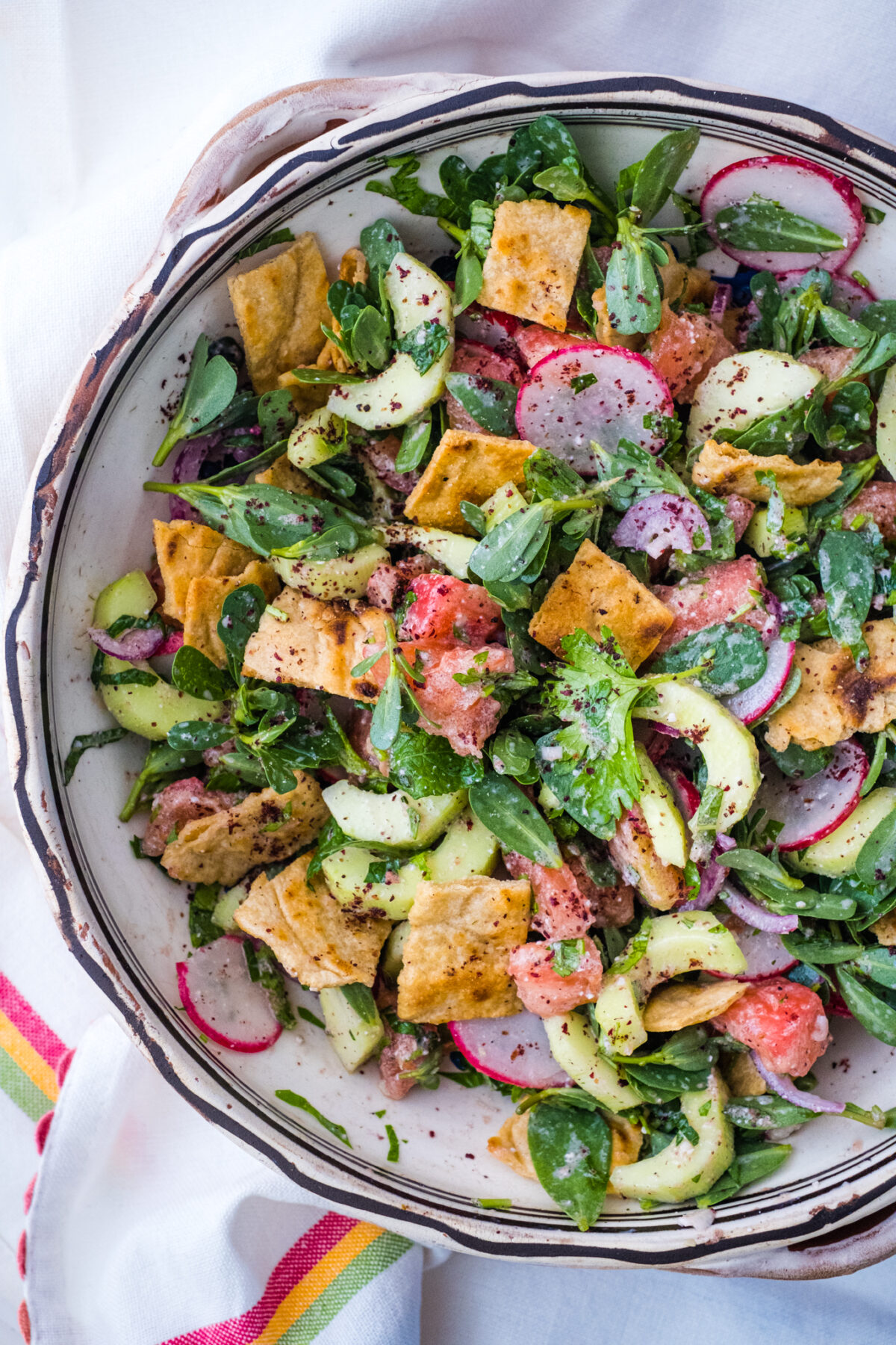 Gluten-Free, Lectin-Light Fattoush Salad - Creative in My Kitchen