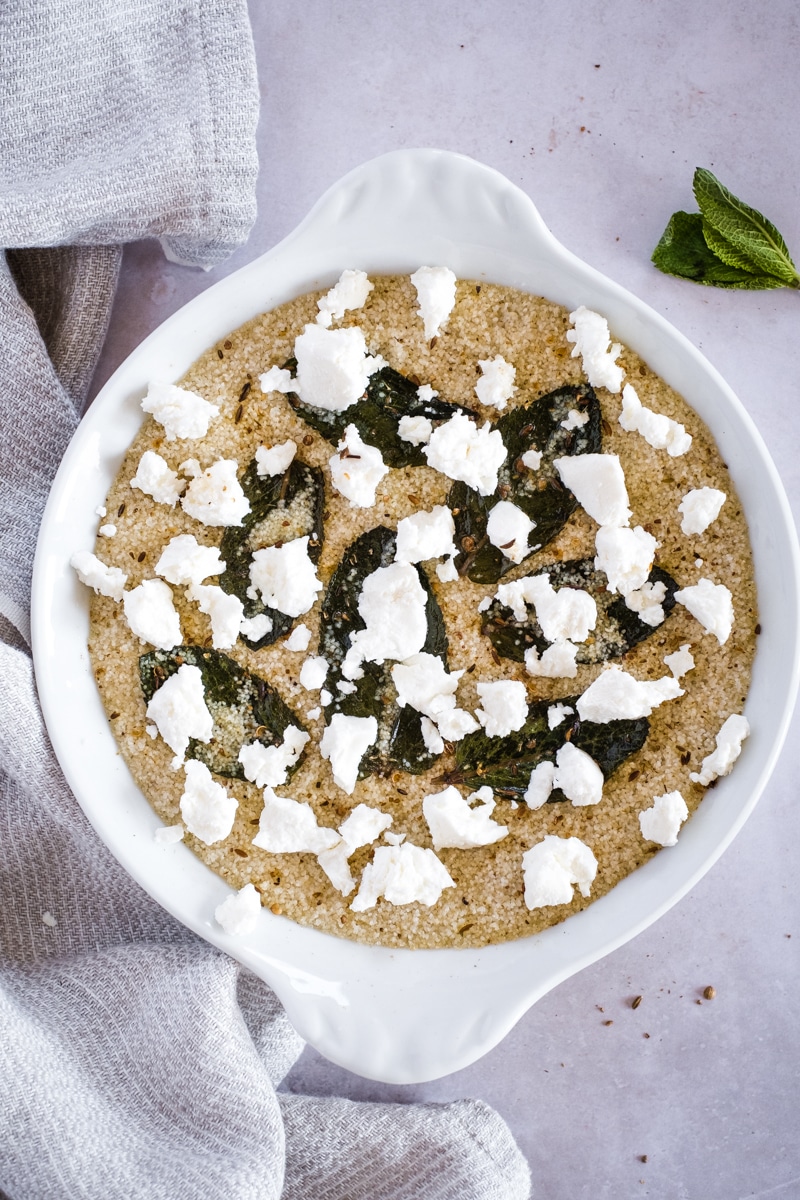 Baked Fonio with Pomegranate and Walnut Salsa - Creative in My Kitchen