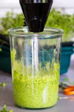 Super Healthy Broccoli Microgreen Pesto - Creative in My Kitchen