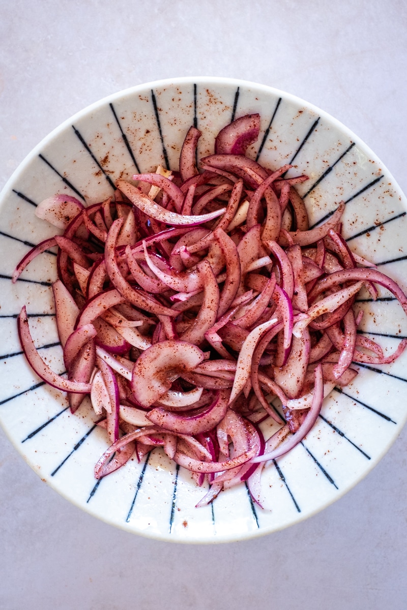 Easy Sumac Onions (Marinated Red Onions) - Creative in My Kitchen