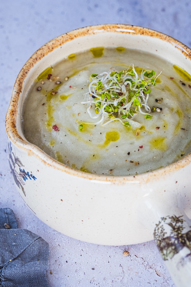 Creamy Celeriac Soup with Parmigiano Reggiano - Creative in My Kitchen
