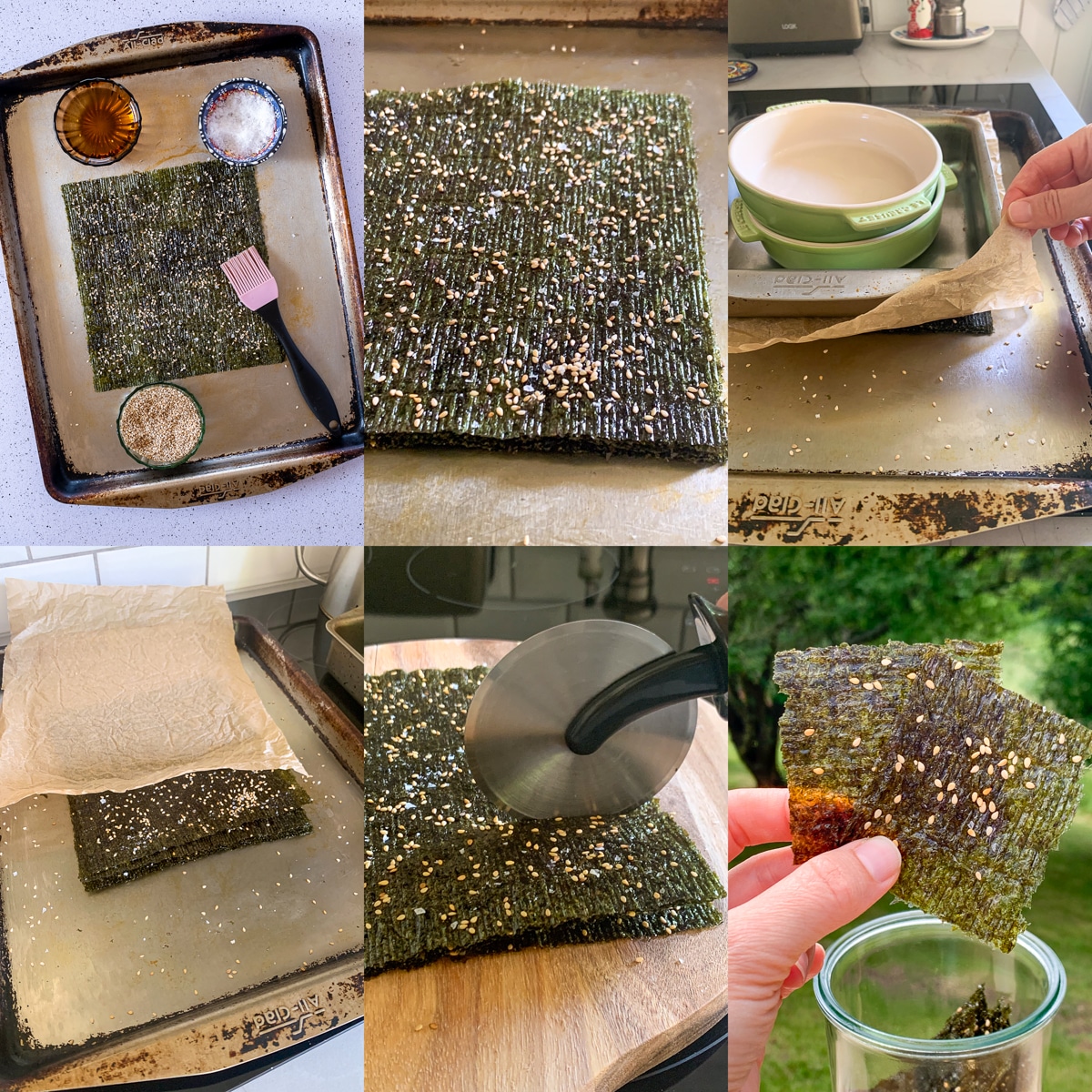 Homemade Nori Chips with Sesame Seeds - Creative in My Kitchen
