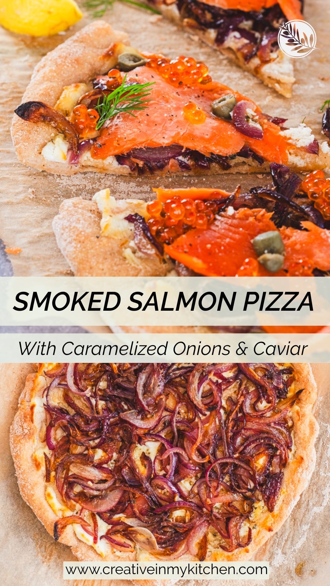 Smoked Salmon Pizza with Caramelized Onions - Creative in My Kitchen