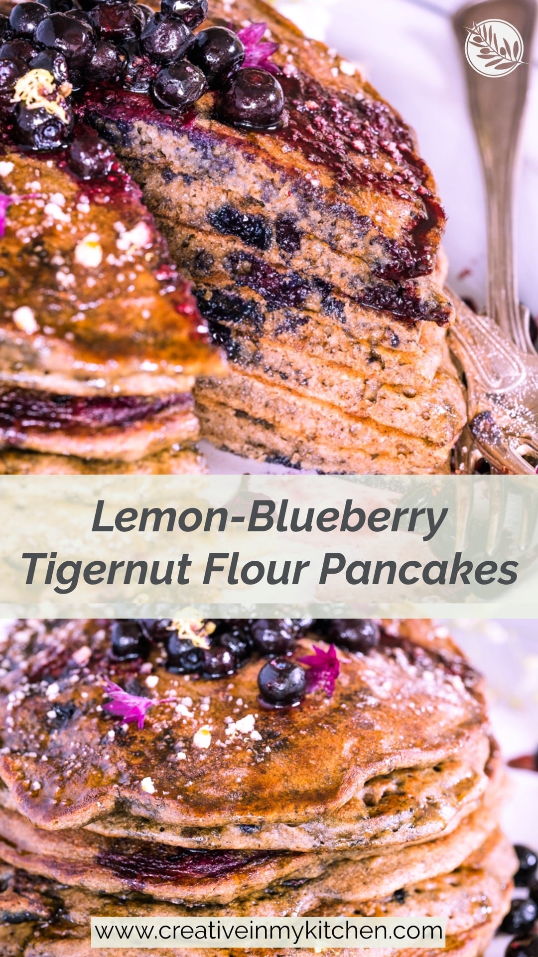 Lemon-Blueberry Tigernut Flour Pancakes - Creative in My Kitchen