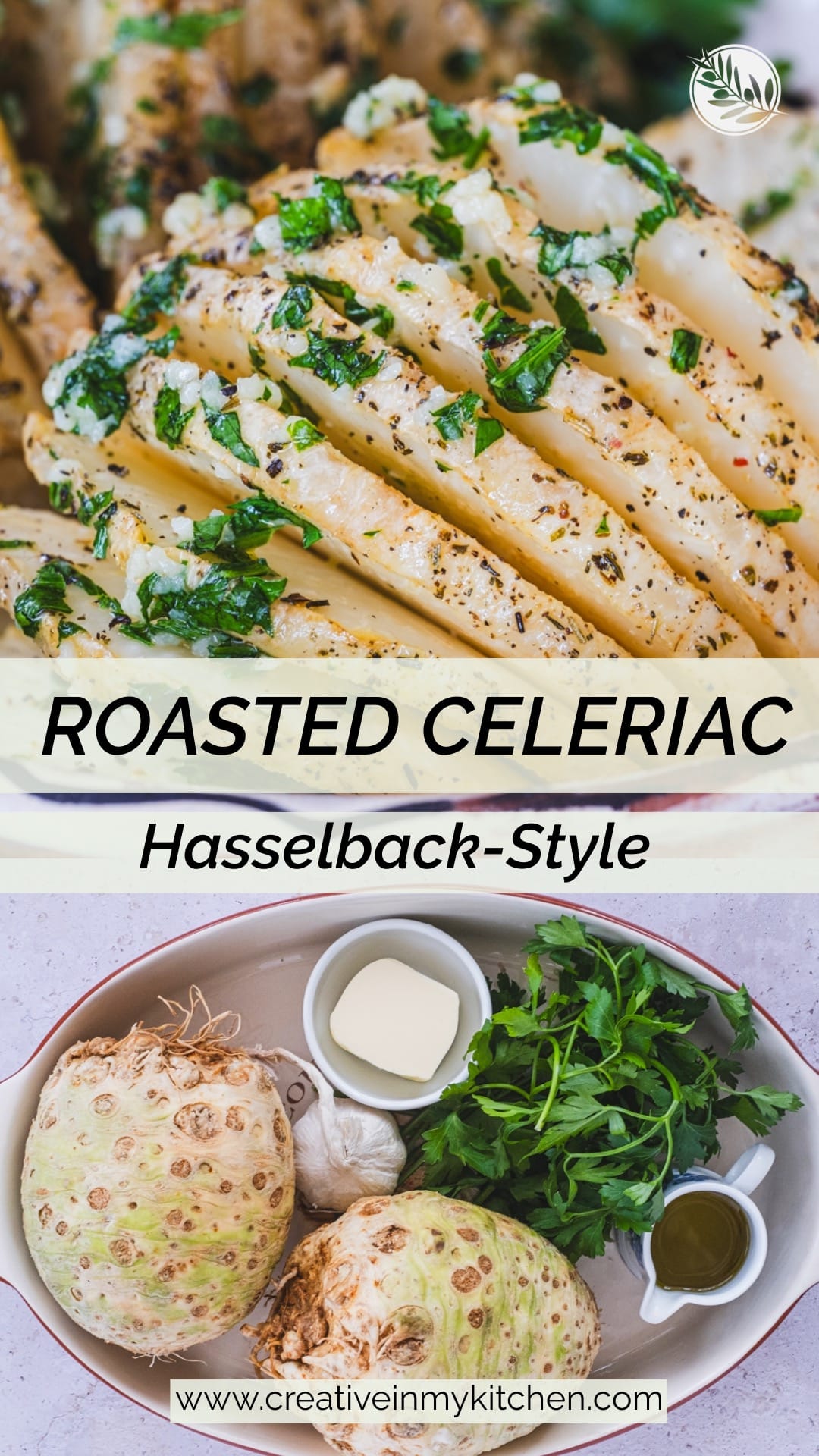 Roasted Celeriac (Hasselback) with Garlic-Butter Sauce - Creative in My ...