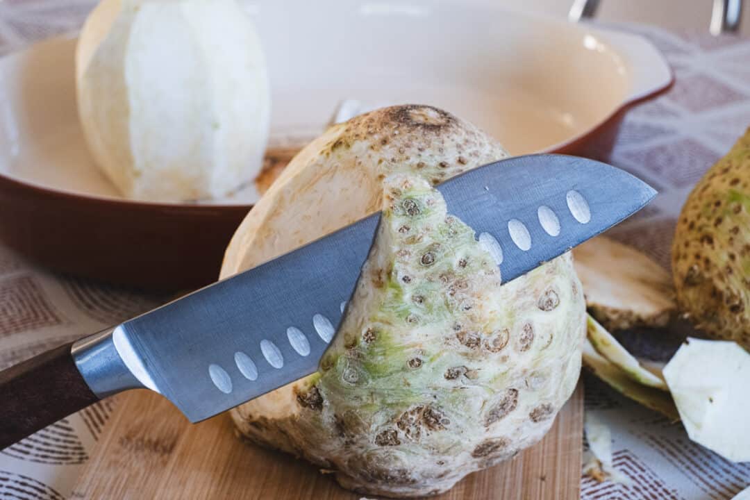 Roasted Celeriac (Hasselback) with Garlic-Butter Sauce - Creative in My ...