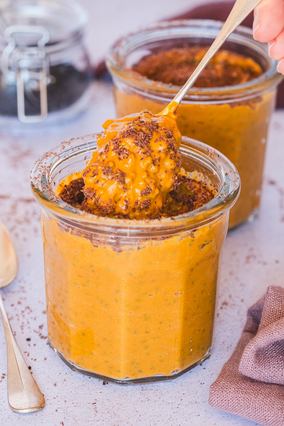 Pumpkin Spice Basil Seed Pudding - Creative in My Kitchen